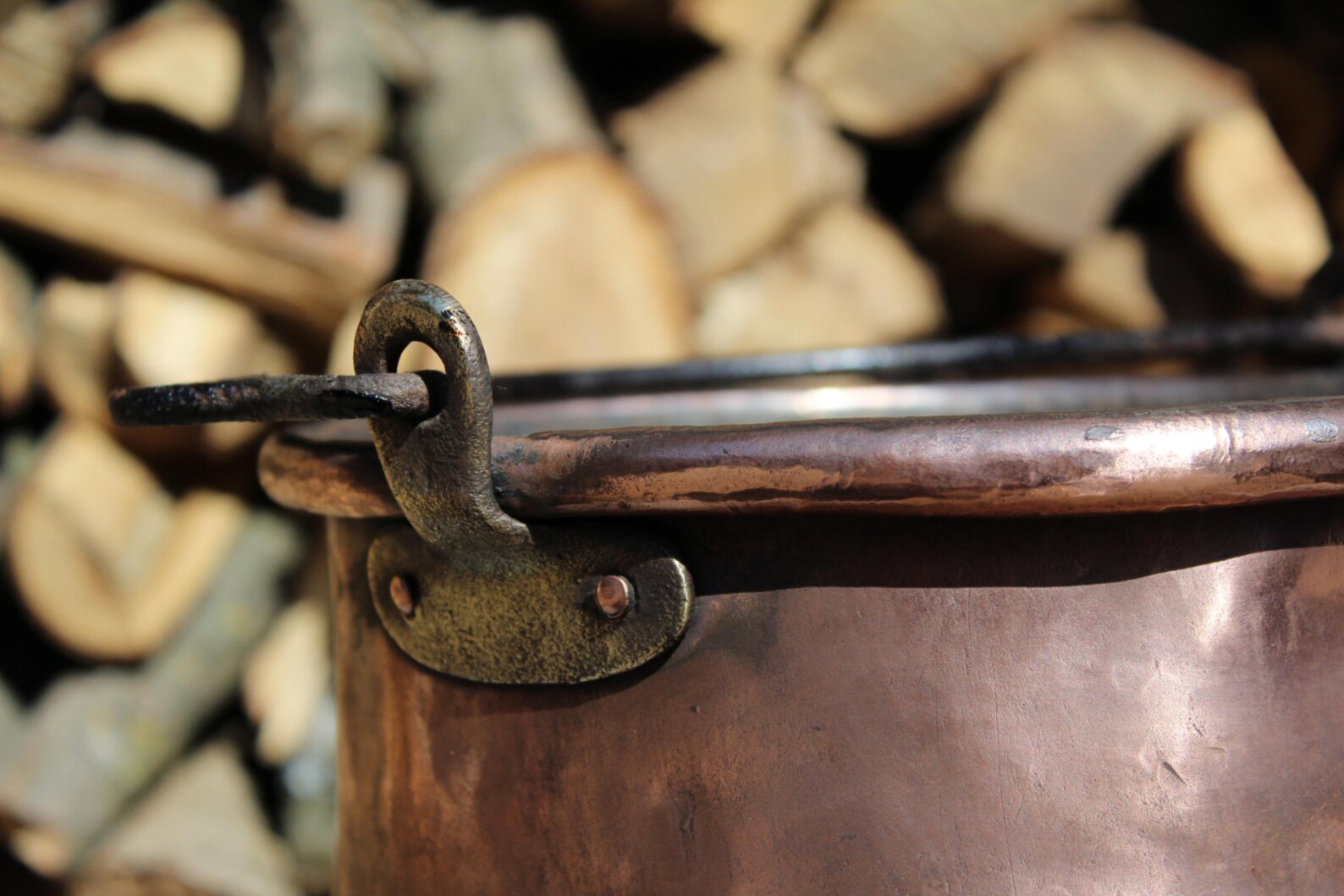 Pot Vase Holder Vase Flower Holder Antique Bucket in Hand-worked Copper ...