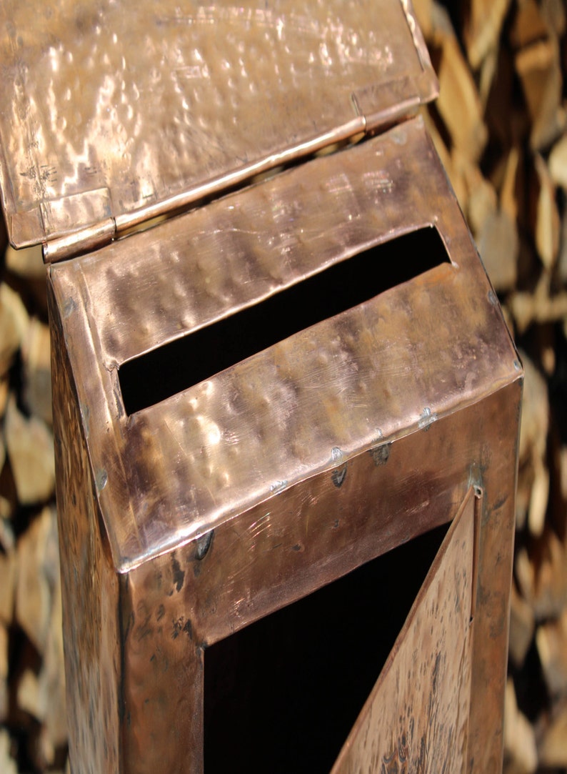 Handmade Copper Mailbox With Holly Branch - Etsy