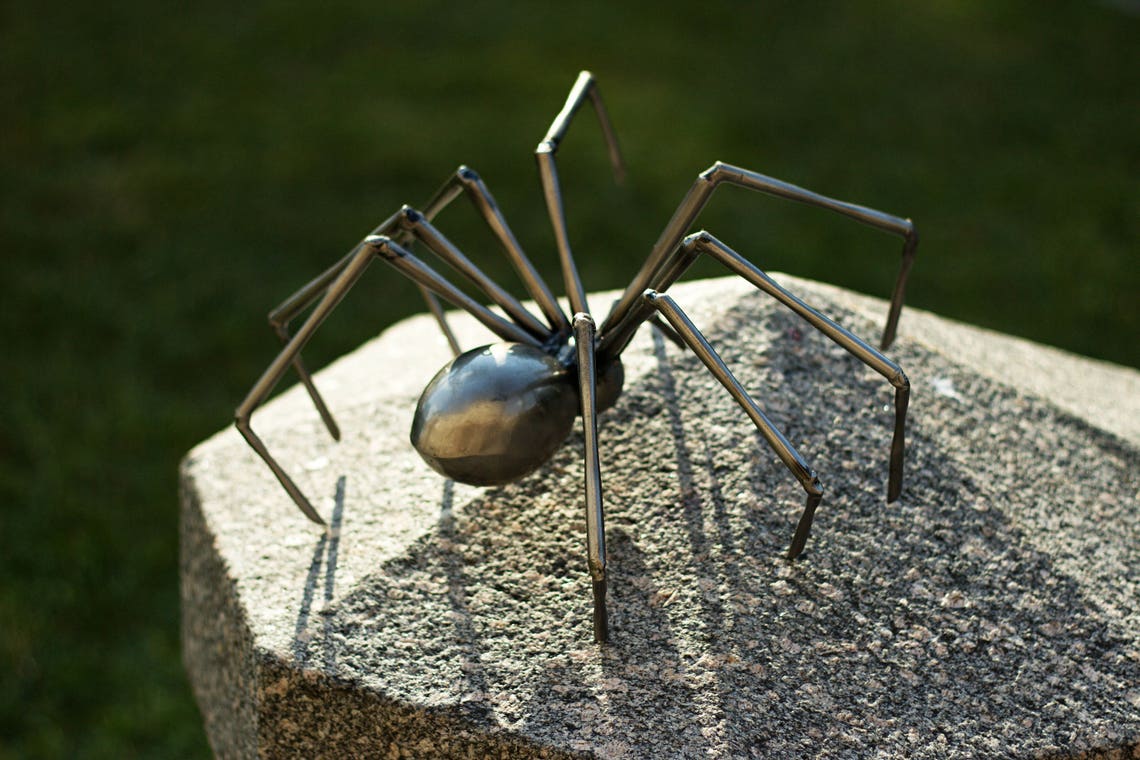 Metal Spider steel Spider Art Sculpture - Etsy Australia