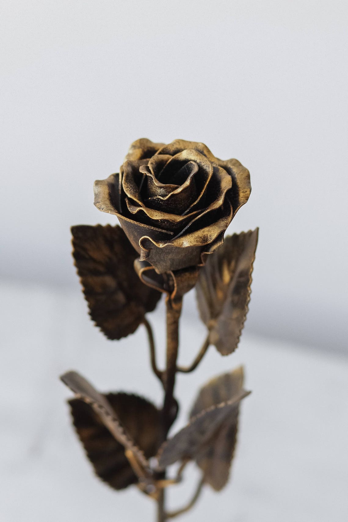 Handmade Metal Rose the Perfect Gift. Steel Rose (gold) - Etsy