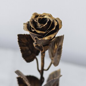 Handmade Metal Rose the Perfect Gift. Steel Rose (gold) - Etsy