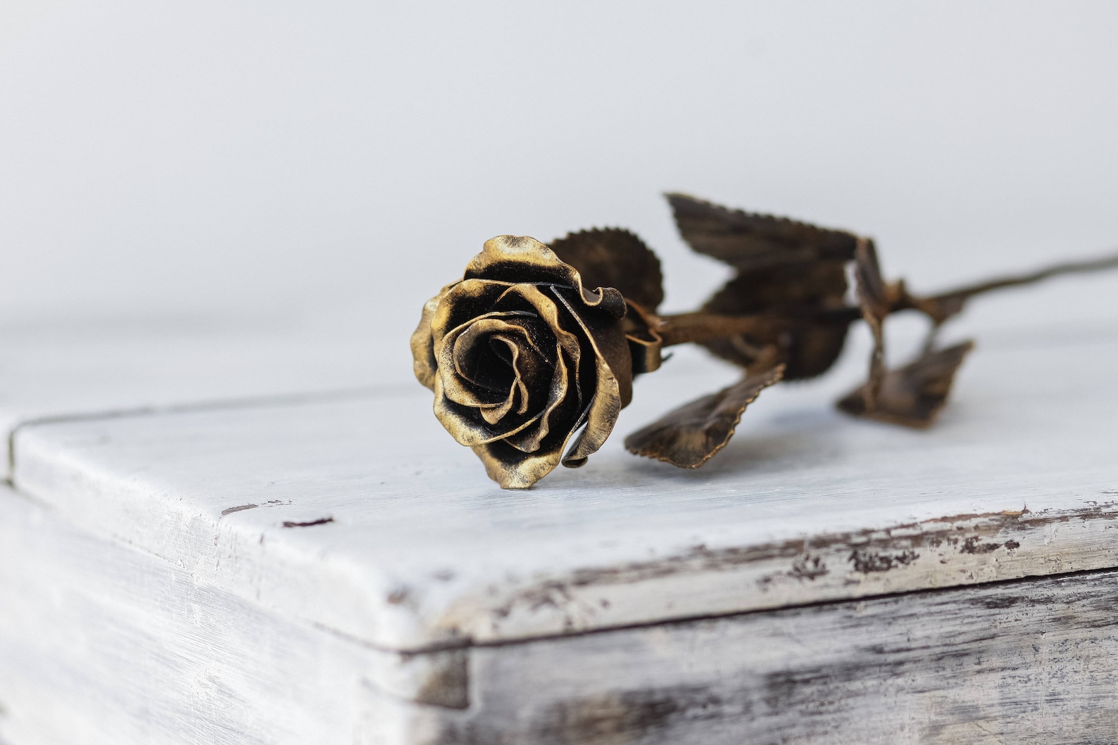 Handmade Metal Rose the Perfect Gift. Steel Rose gold - Etsy