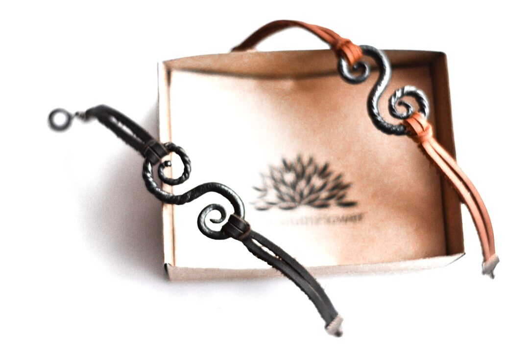 Hand Leather Bracelet, Iron Jewelry - Etsy