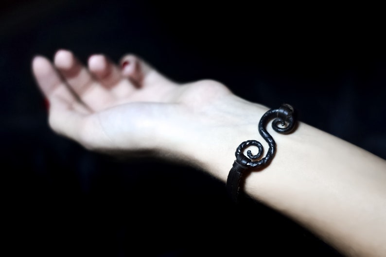 Hand Leather Bracelet, Iron Jewelry - Etsy