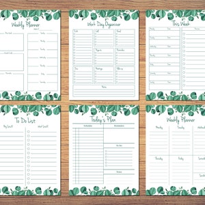 Printable Weekly Planners Kit, Printable to Do List, 6 in 1 Bundle ...