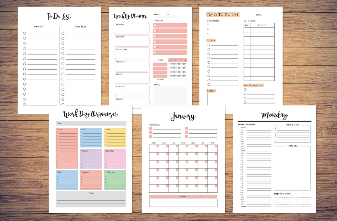 50 Pages planner Templates Ultimate Collection Printable | Etsy