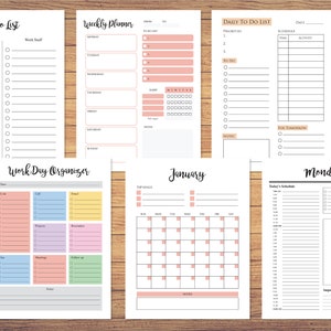 50 Pages -planner Templates Ultimate Collection, Printable Planner Set ...