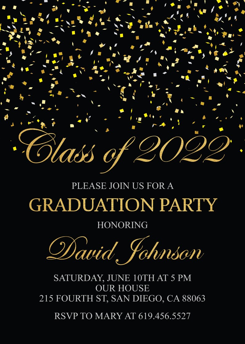 Printable Class of 2022 Graduation Invitation/graduation | Etsy