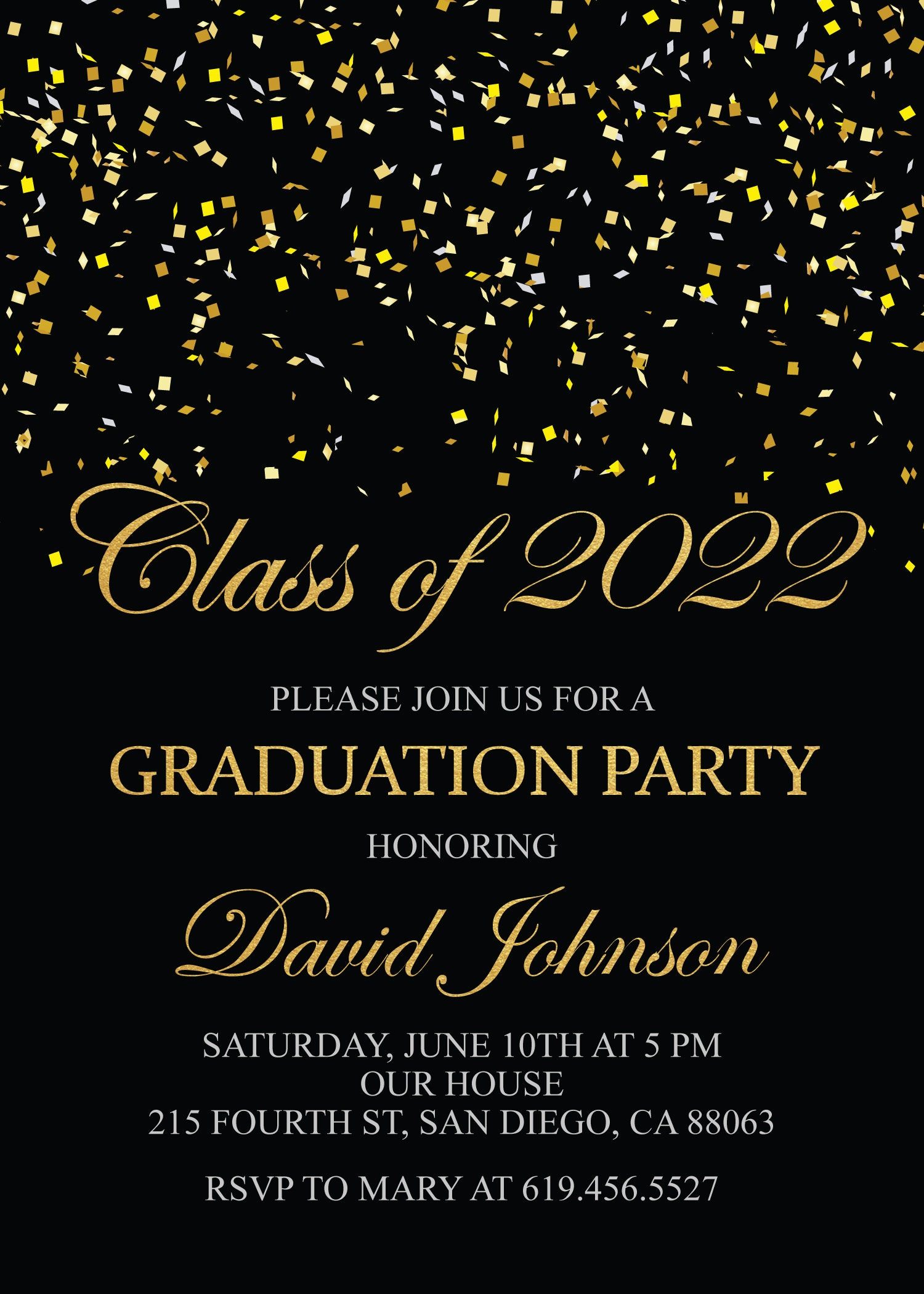 Printable Class of 2022 Graduation Invitation/graduation | Etsy