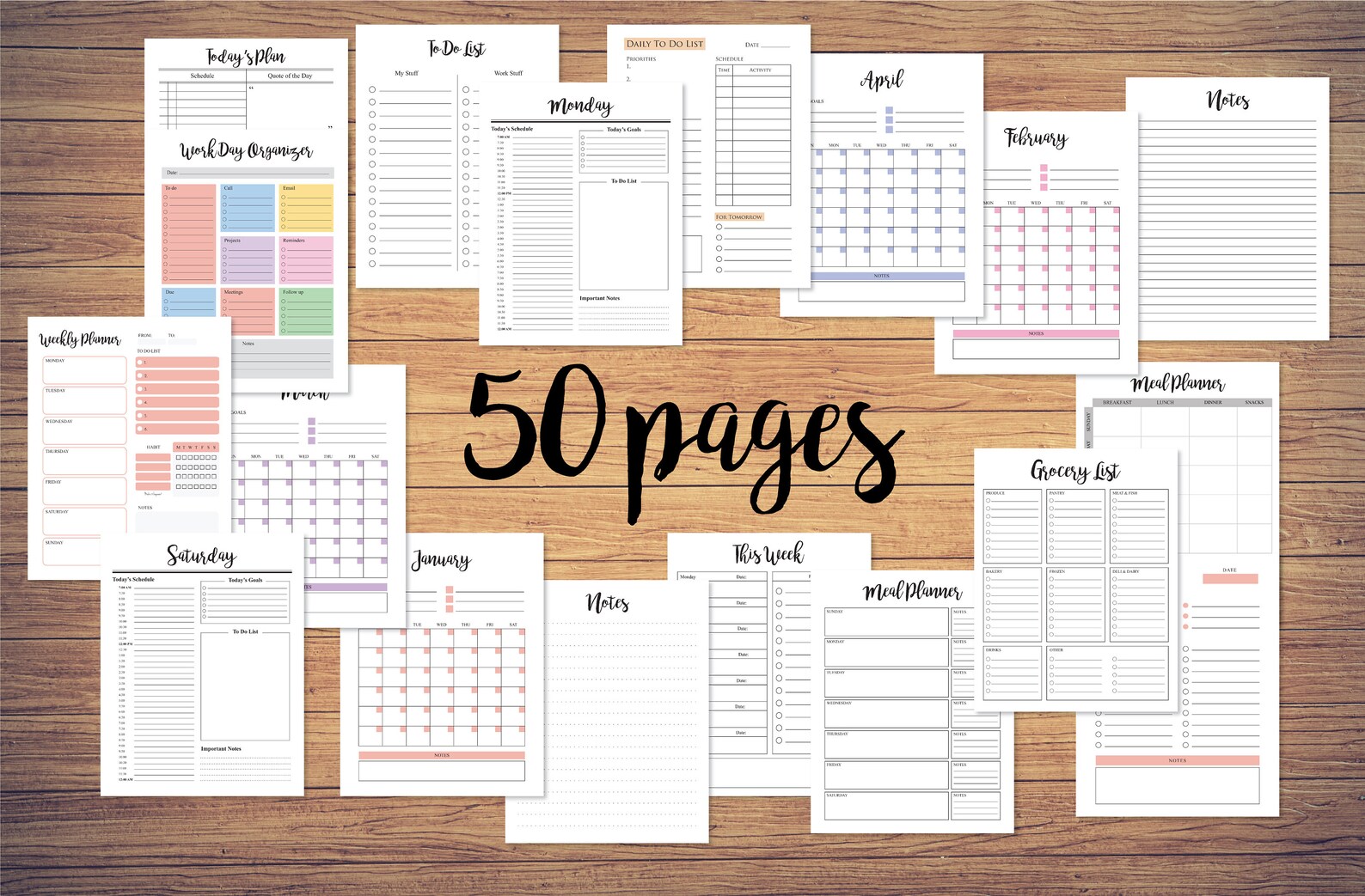 50 Pages planner Templates Ultimate Collection Printable | Etsy