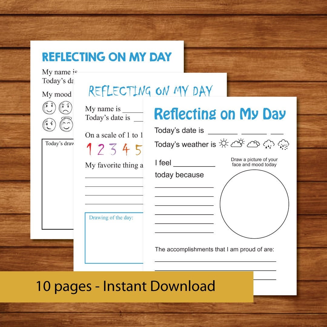 Instant Download Daily Printable Reflections Activity/homeschool ...