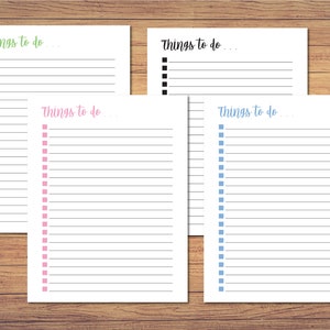 Printable Things to Do List, Get Things Done List, Work Day Organizer ...