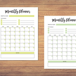 Monthly Planner Printable/monthly Planner/productivity Planner ...