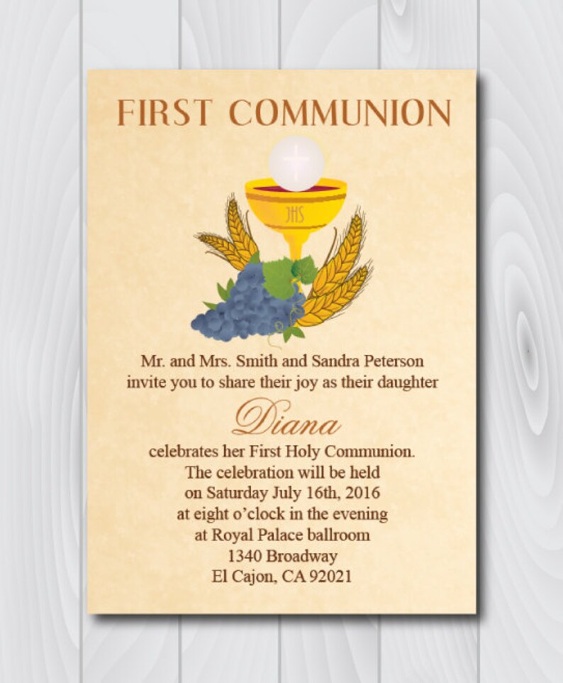 Holy Communion Invitation Template