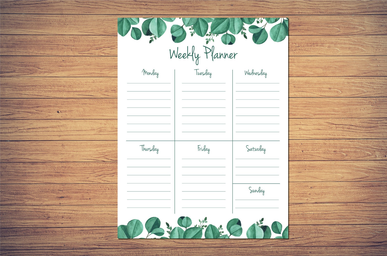 Printable Weekly Planners Kit Printable to Do List 6 in 1 | Etsy