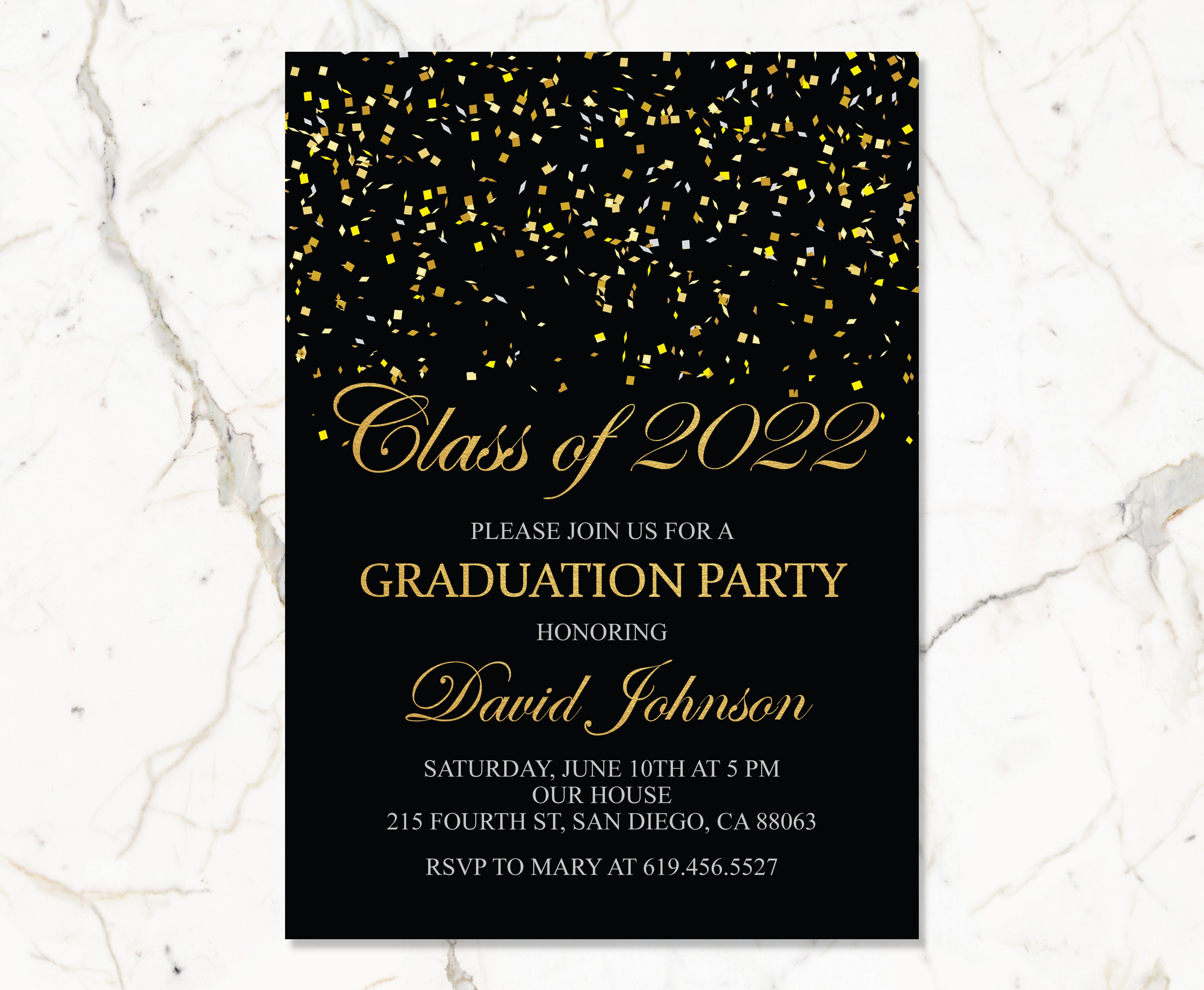 Printable Class of 2022 Graduation Invitation/graduation | Etsy