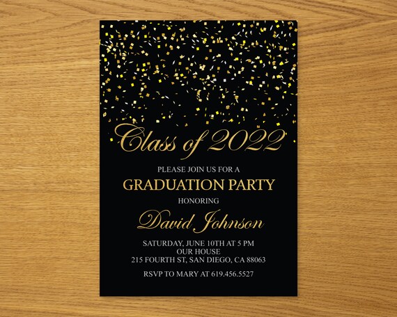 Printable Class of 2022 Graduation Invitation/graduation | Etsy