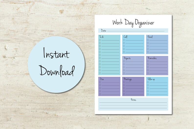 Work Day Organizer Printable Work Planner Printable Planner Etsy work-day-organizer-printable-work-planner-printable-planner-etsy