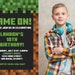 Minecraft Game Birthday Invitation With Photo for Boys/girls/kids/teens ...