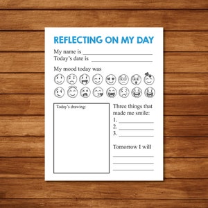 Instant Download Daily Printable Reflections Activity/homeschool ...
