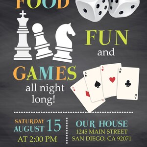 Game Night Invitation, Family Game Night Invitation, Couples Game Night ...