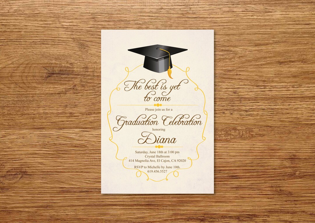 Class of 2023 Graduation Invitation Card/printable Graudation ...