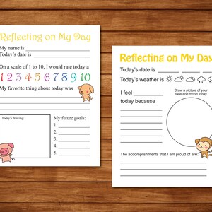 Instant Download Daily Printable Reflections Activity/homeschool ...