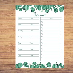 Printable Weekly Planners Kit, Printable to Do List, 6 in 1 Bundle ...