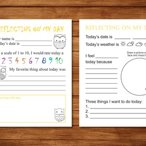 Instant Download Daily Printable Reflections Activity/homeschool ...