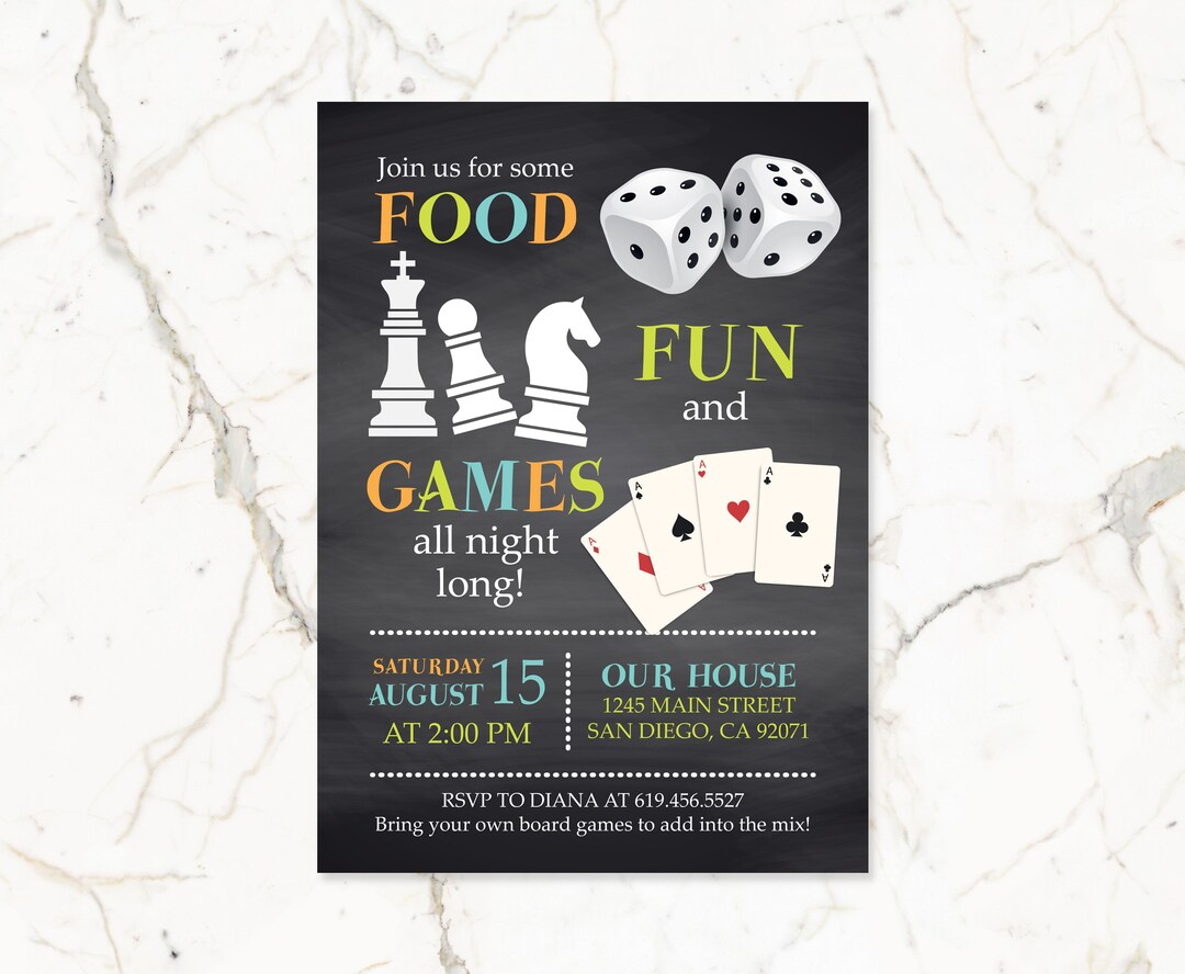 Game Night Invitation, Family Game Night Invitation, Couples Game Night ...