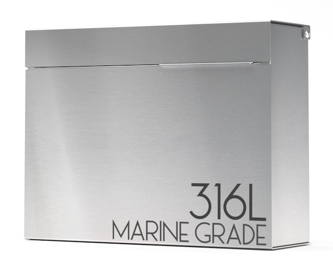 MITCH S 316L Marine Grade Mailbox Vsons Design Original | Etsy