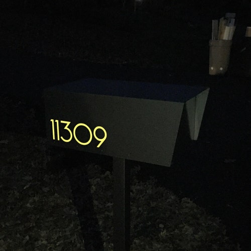 Custom Mailbox Numbers REFLECTIVE Vinyl Decals Stickers House | Etsy