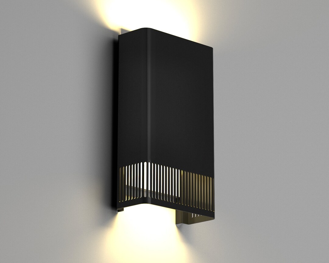 Modern Wall Light LUMINA Designer Black, Outdoor Indoor, Matte Black ...