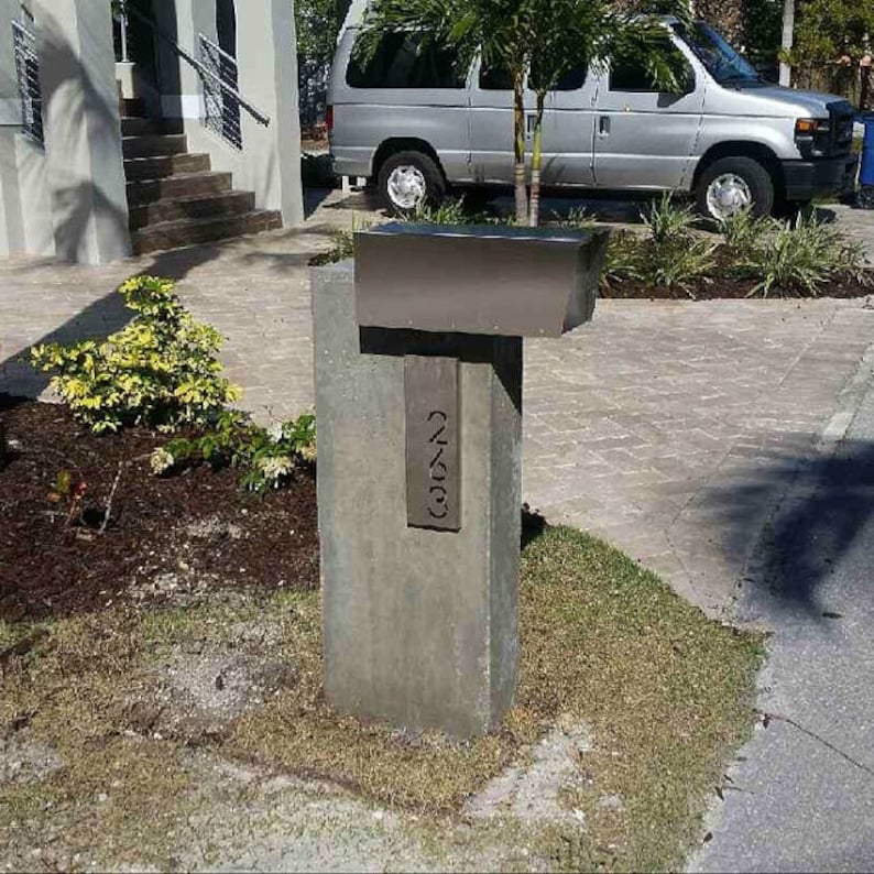 ANTHONY S the Minimalist, Modern Post Mounted Mailbox - Vsons Design ...