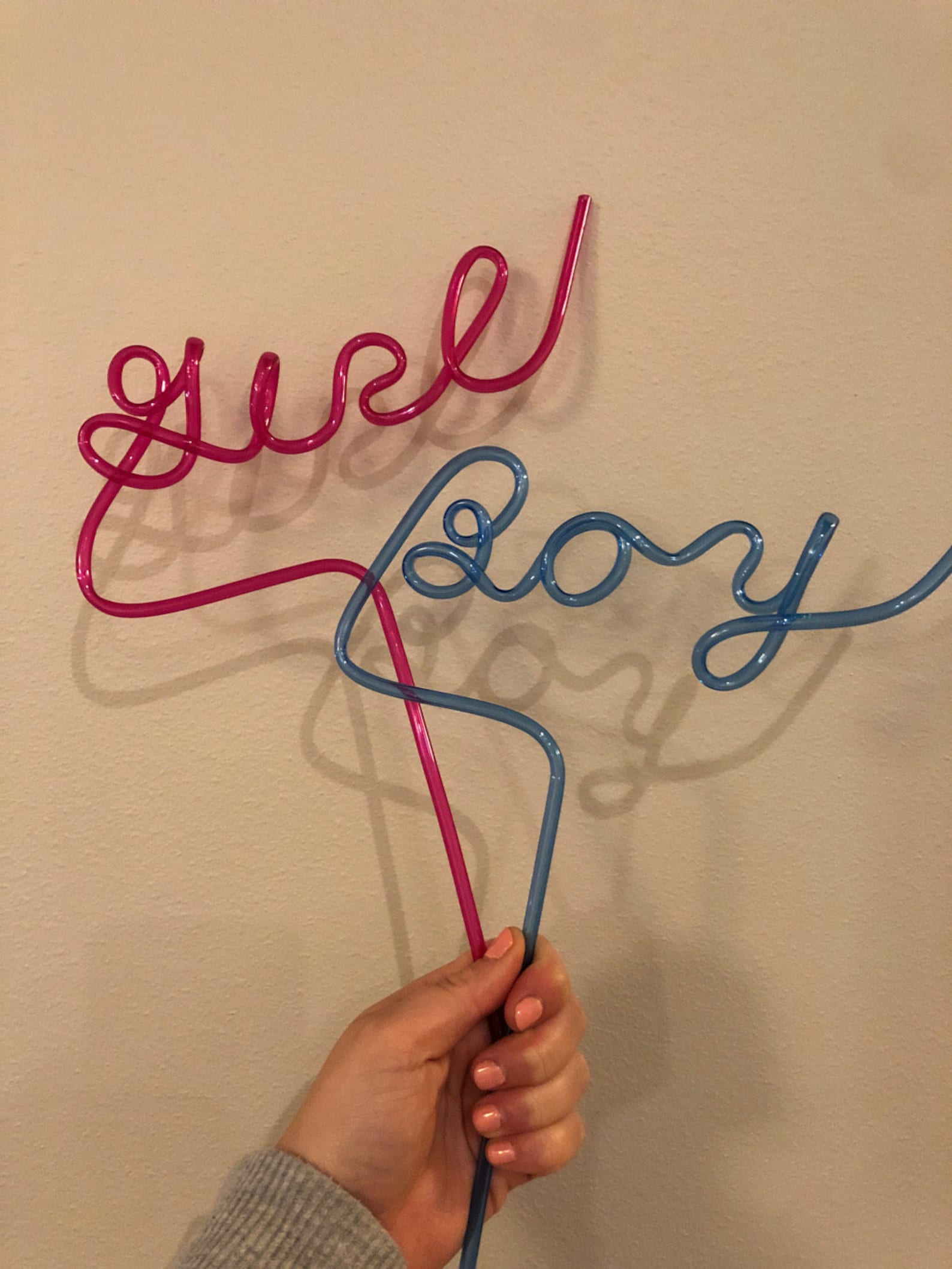 BABY SHOWER Customizable Party Crazy Straws, Personalized Name Straw ...