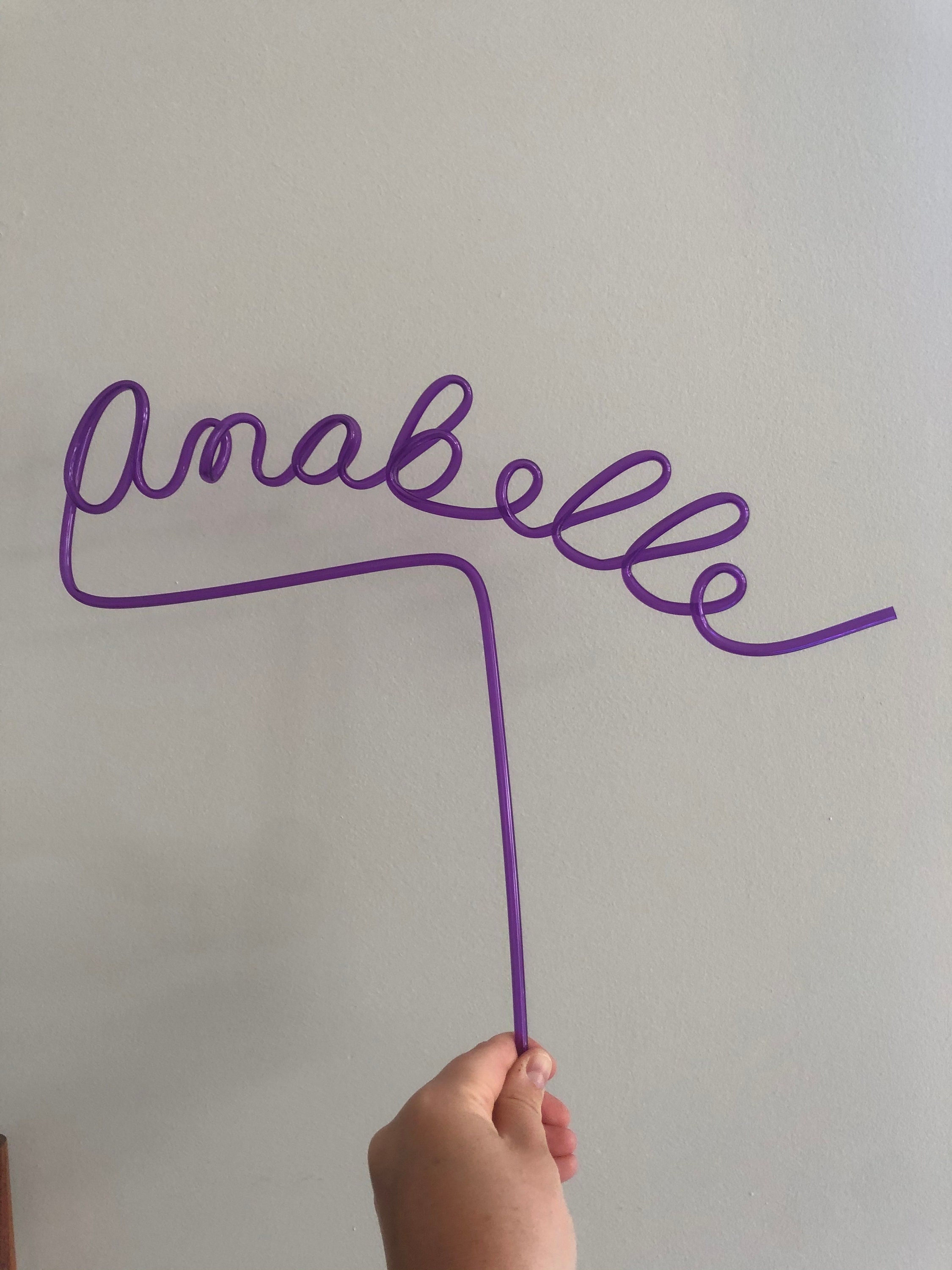 In Stock Discounted Blue and Purple Name Straw Crazy Straws - Etsy