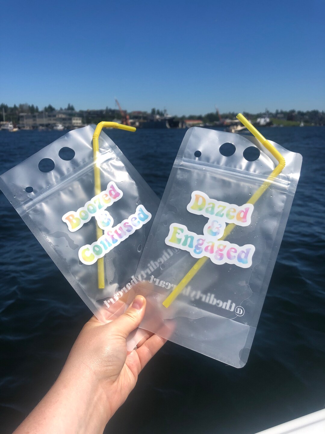 Dazed and Engaged Bachelorette Drink Pouches, Boozed and Confused ...