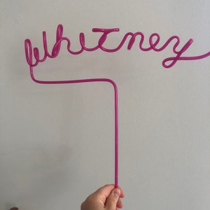 In Stock Discounted Pink Name Straw, Crazy Straws, Kids Name Straw ...