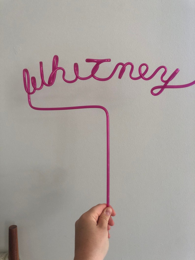 In Stock Discounted Pink Name Straw, Crazy Straws, Kids Name Straw ...