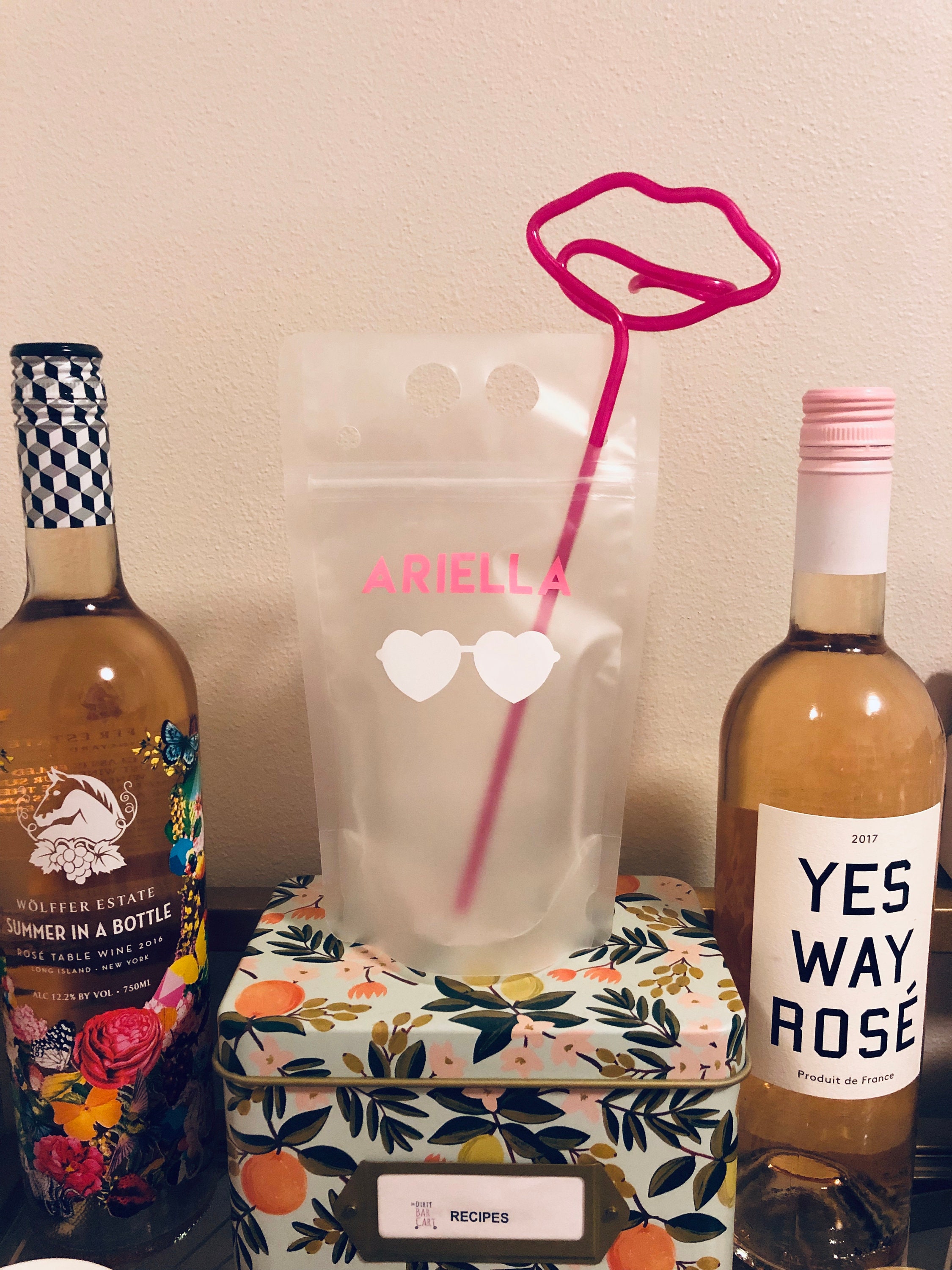 Kiss Lips Straw Party Straws Bachelorette Party Decor - Etsy