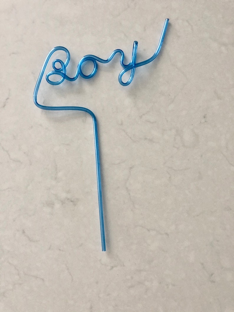 BABY SHOWER Customizable Party Crazy Straws, Personalized Name Straw ...