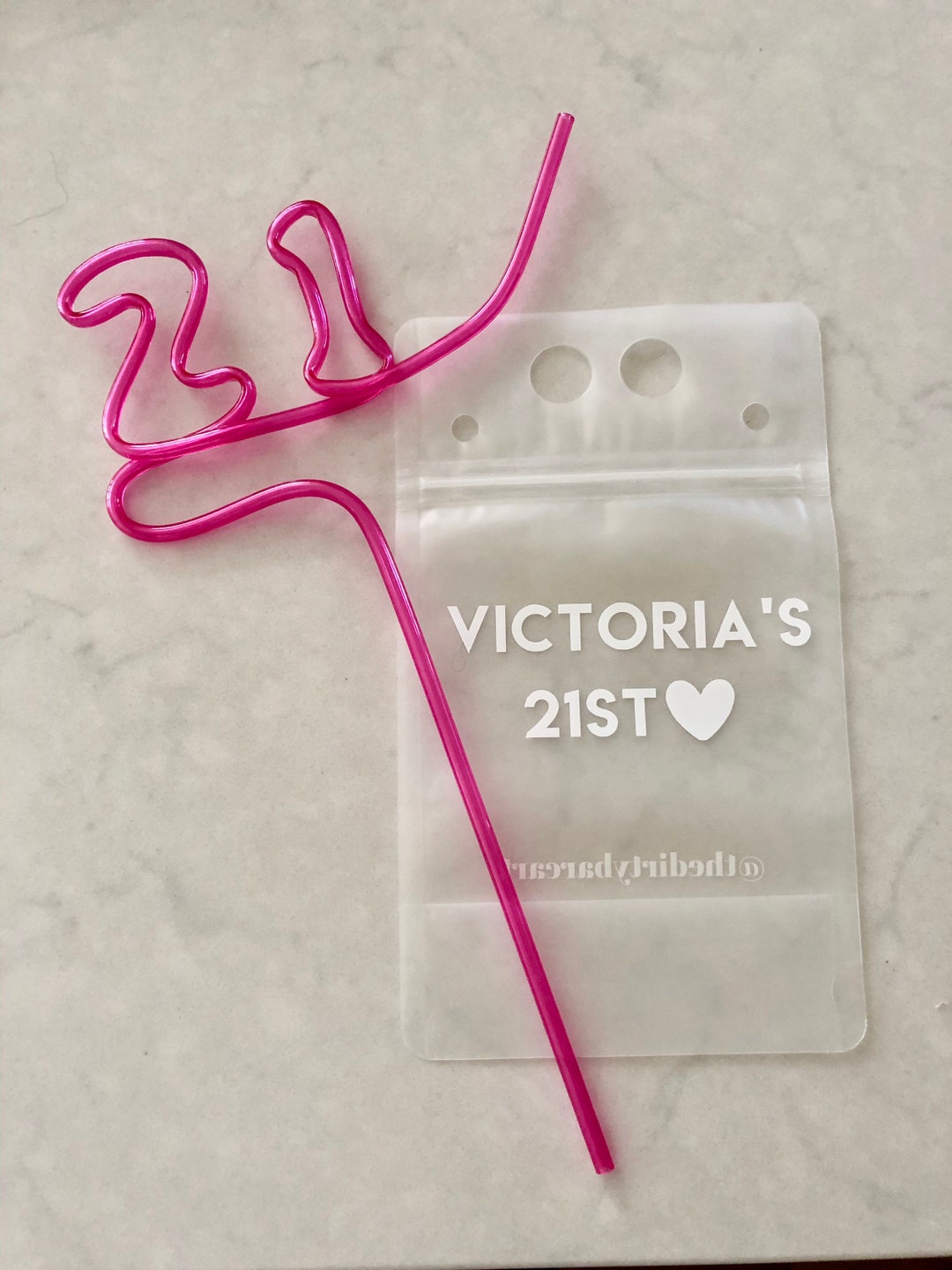 CUSTOM 21ST BIRTHDAY Party Pouches | Booze Bags | Drink Pouches | Drink ...