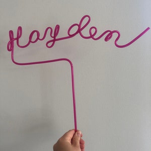 In Stock Discounted Pink Name Straw, Crazy Straws, Kids Name Straw ...