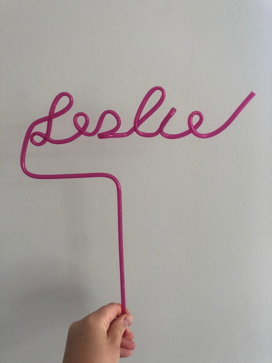 In Stock Discounted Pink Name Straw, Crazy Straws, Kids Name Straw ...