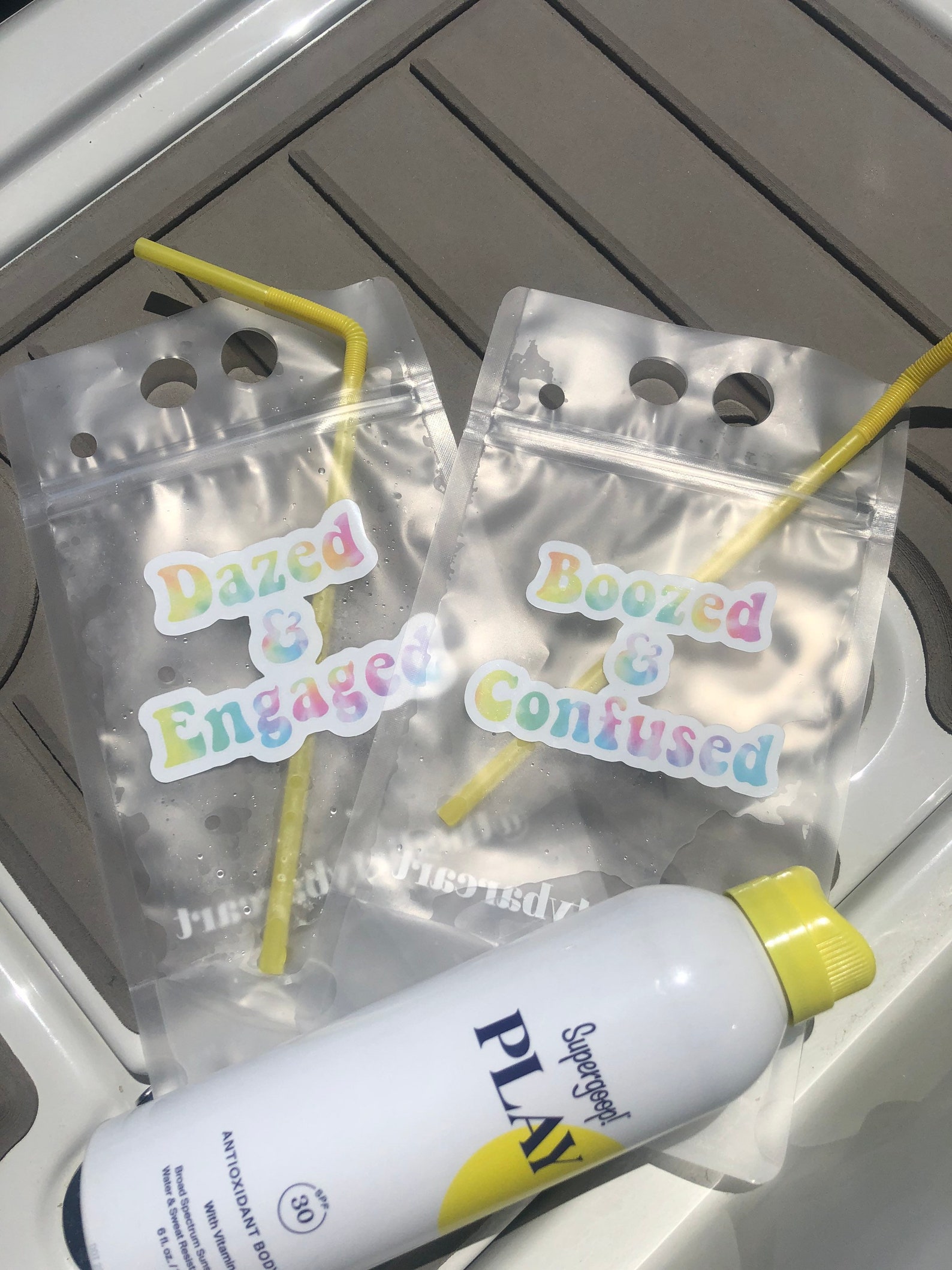 Dazed and Engaged Bachelorette Drink Pouches, Boozed and Confused ...