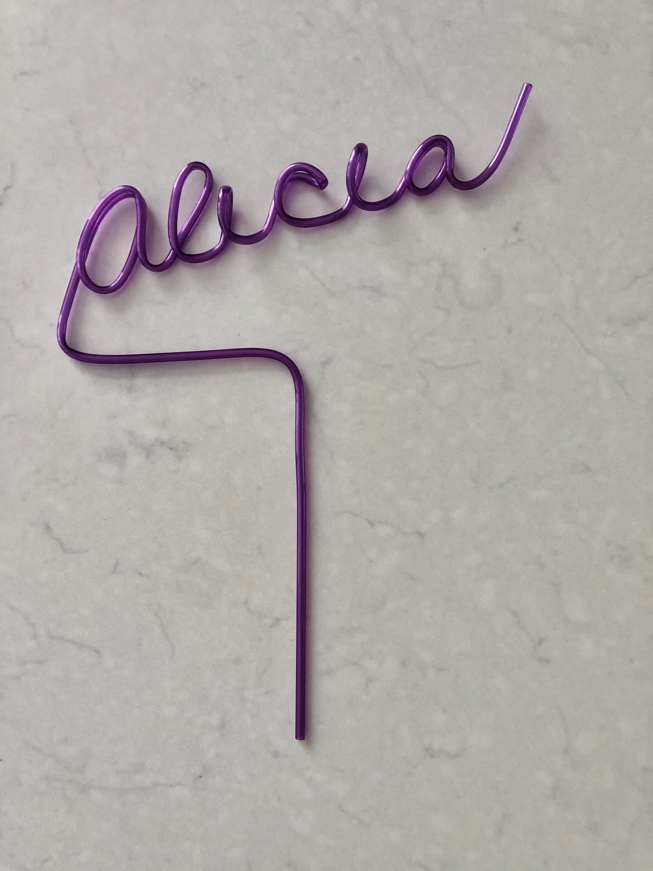 In Stock Discounted Blue and Purple Name Straw Crazy Straws | Etsy