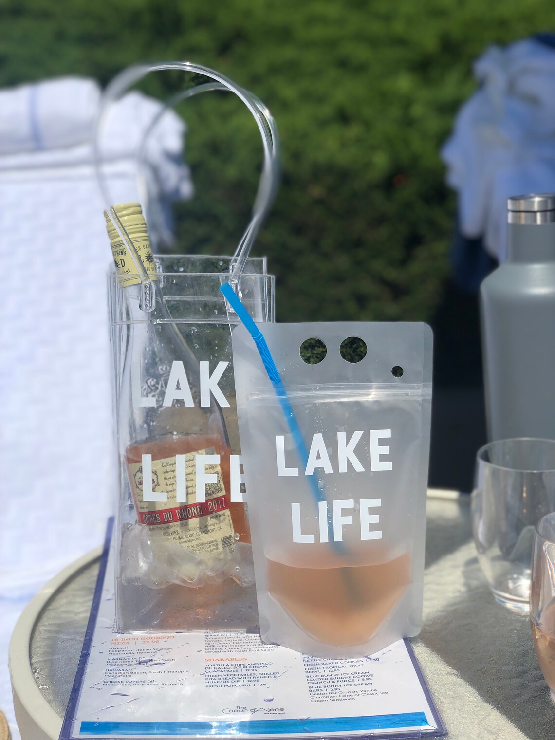 Wine Tote Lake Life Booze Bag Custom Alcohol | Etsy