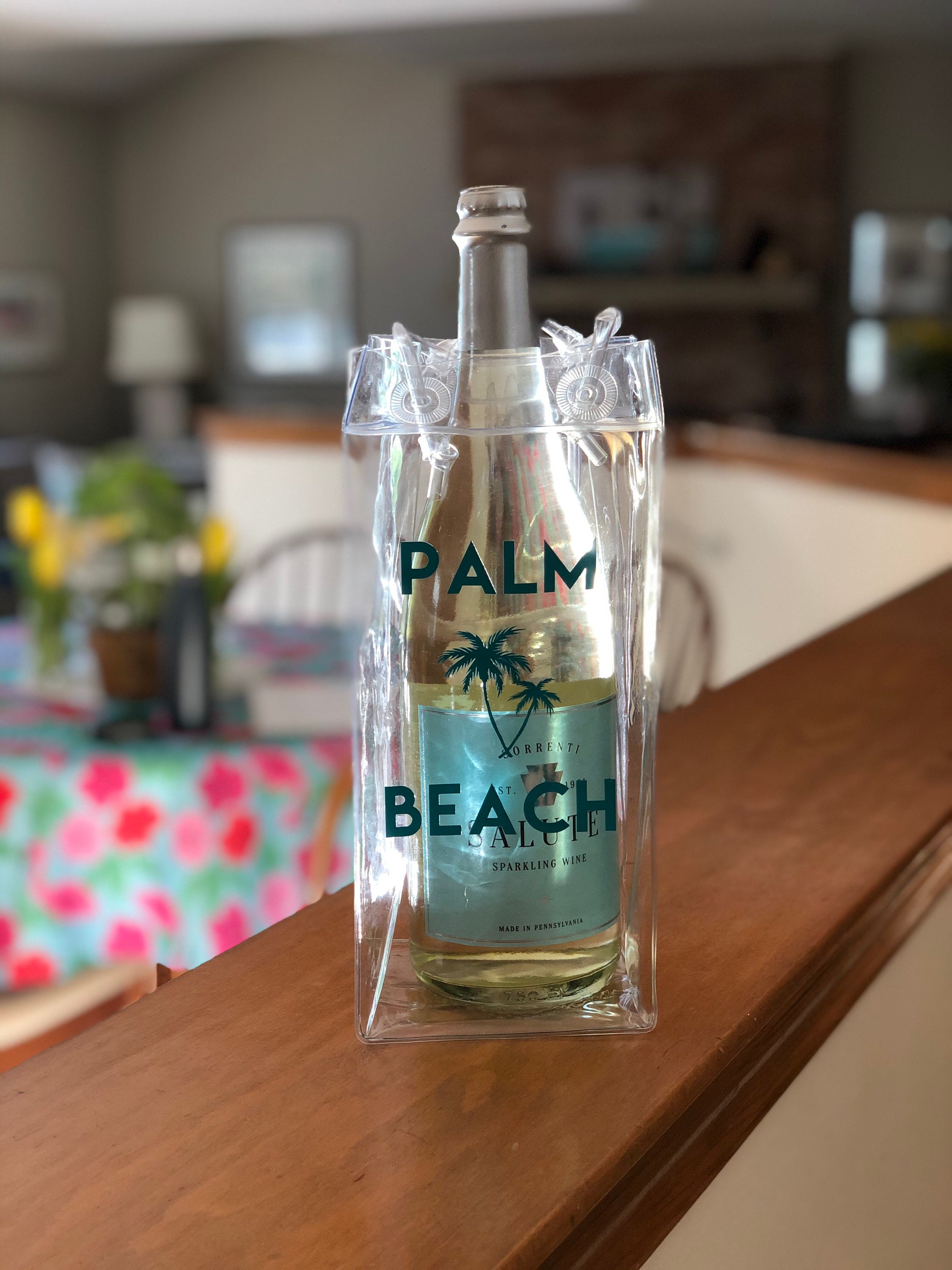 Wine Tote - Happier in the Hamptons - Booze Bag - Wine Bag - Chilled ...