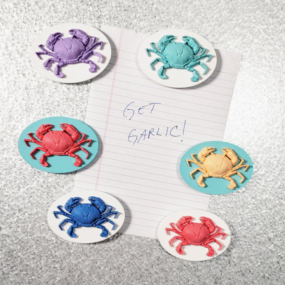 2 PK of 3D Refrigerator Magnets - Crab - Etsy