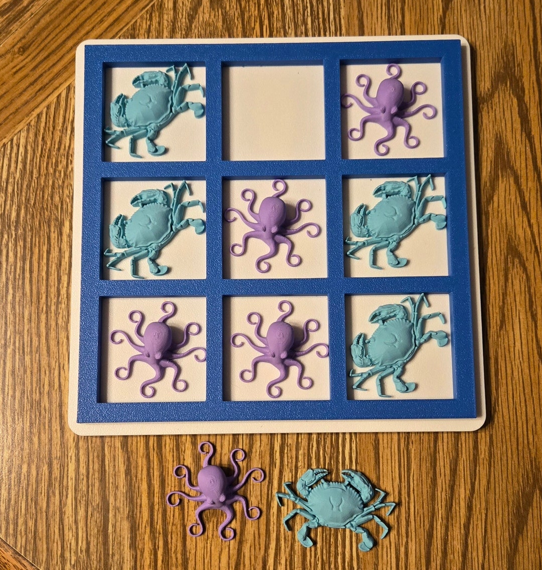 In the Ocean Tic Tac Toe Game - Etsy